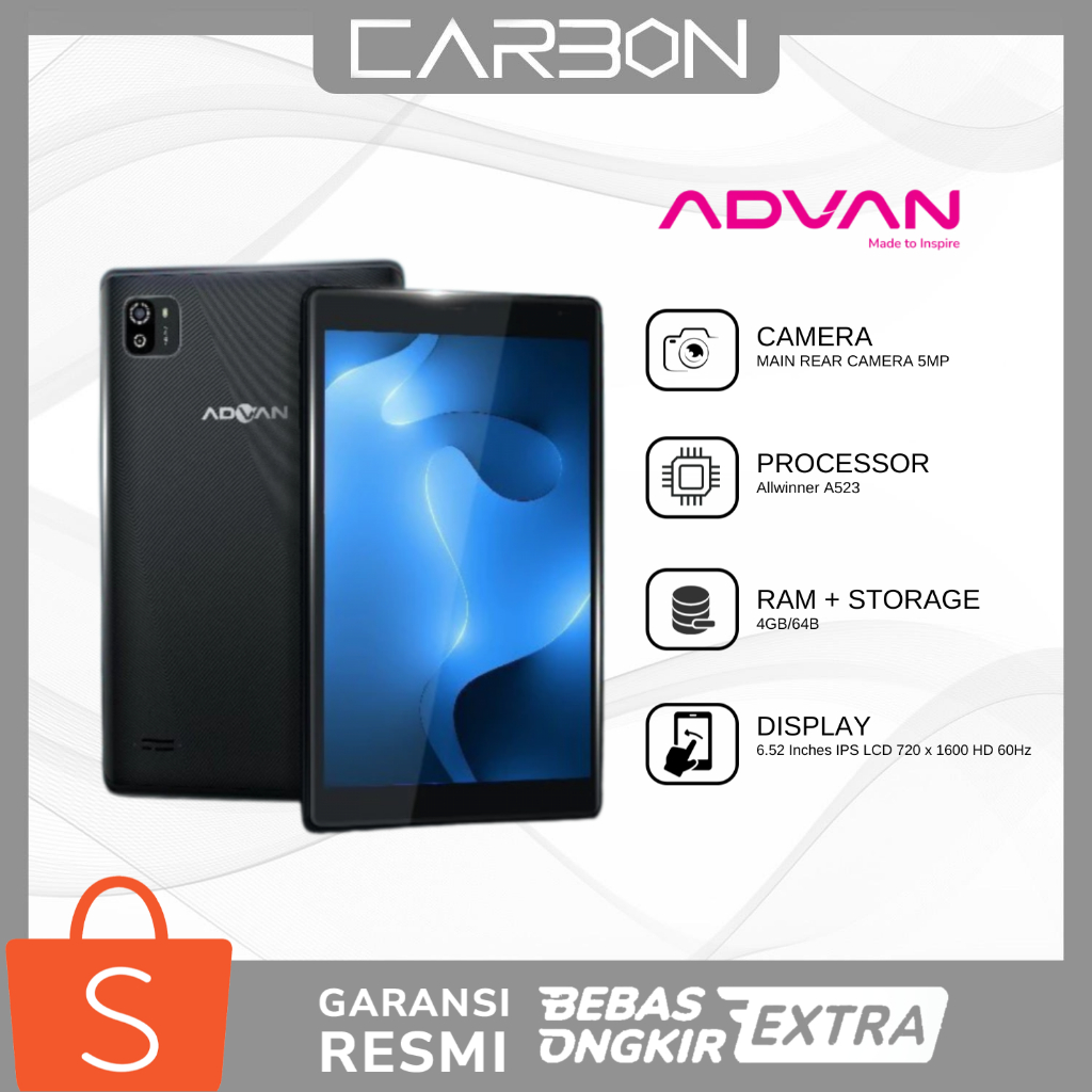 Jual ADVAN XTAB 4GB/64GB 8" Inci Quadcore T310 Tablet Android 13 HD IPS ...