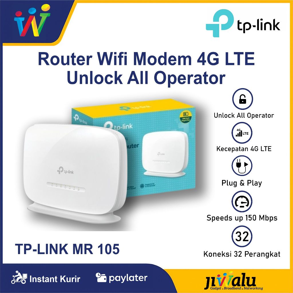 Jual TP-Link TL-MR105 | Modem Router 4G LTE | WiFi Router 300Mbps ...