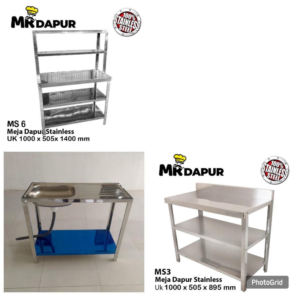 Jual Paket Kitchen Set (1 Meja Kerja MS3 - 1 Meja Kompor MK dan 1 Meja ...