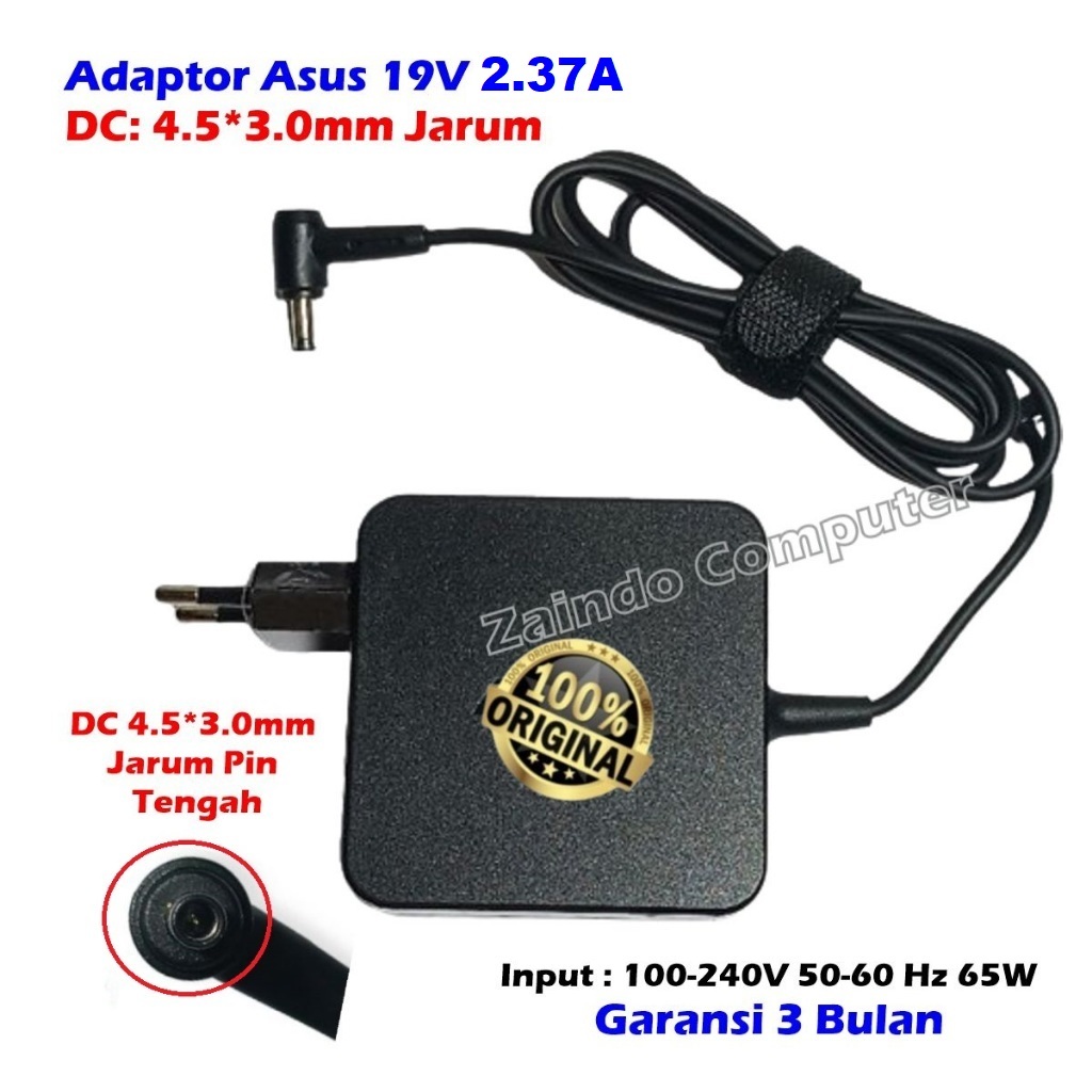 Jual ADAPTOR ASUS PRO VIVOBOOK GO 19V 2.37A 45W (4.5 X 3.0MM) E1404FA ...