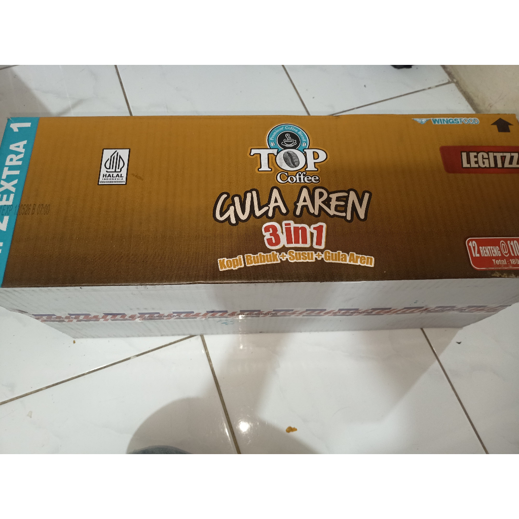 Jual 1 DUS TOP Kopi Gula Aren TUBRUK LEGITZZ 3in1 Instant Coffee Sachet ...
