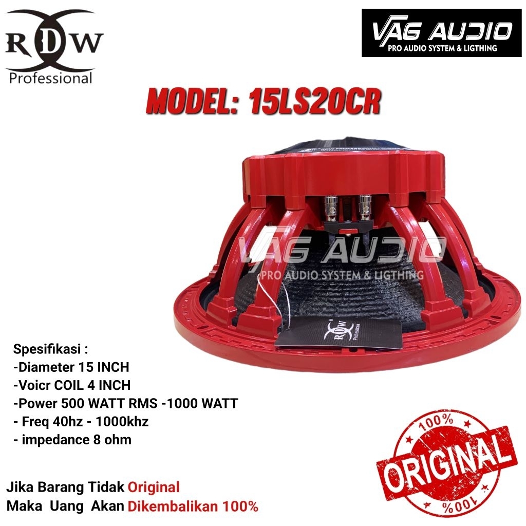 Jual SPEAKER COMPONENT RDW 15LS20CR, UKURAN 15 inch | Shopee Indonesia