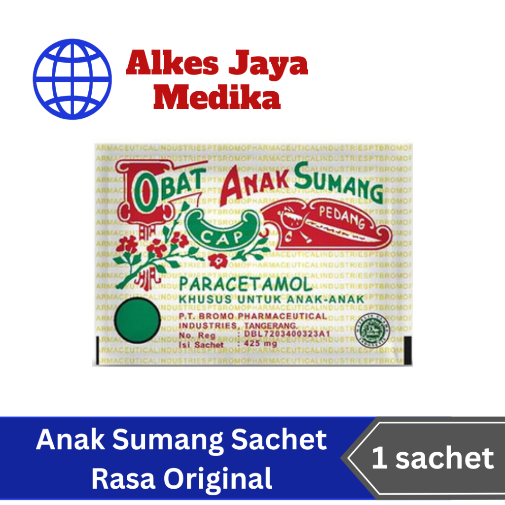 Jual Obat Anak Sumang Cap Pedang 425mg Rasa Original Sachet - Obat ...