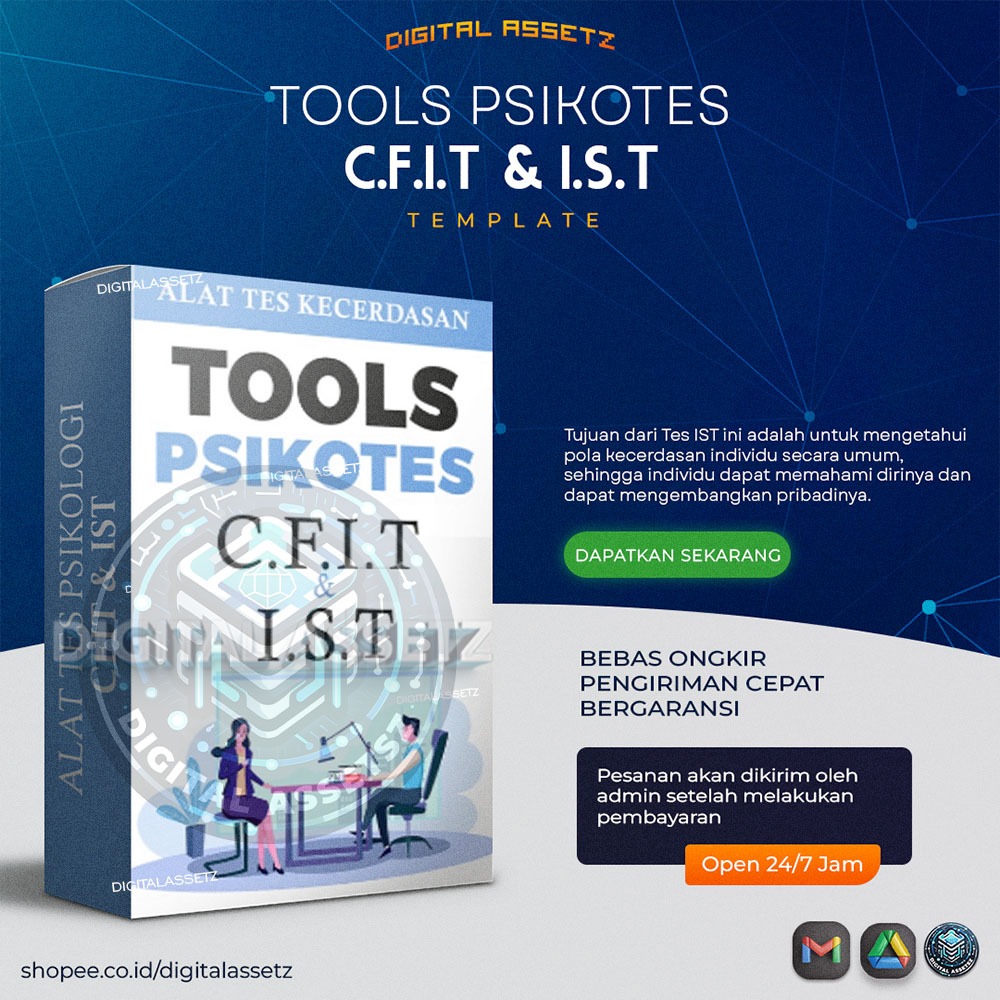 Jual [UB25] Tools Psikotes Alat Tes Psikologi CFIT & IST - Program ...