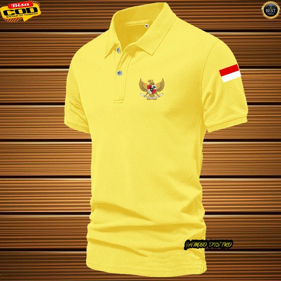 Jual COD - Polo Kerah Distro Logo Garuda Indonesia + Bendera Merah ...
