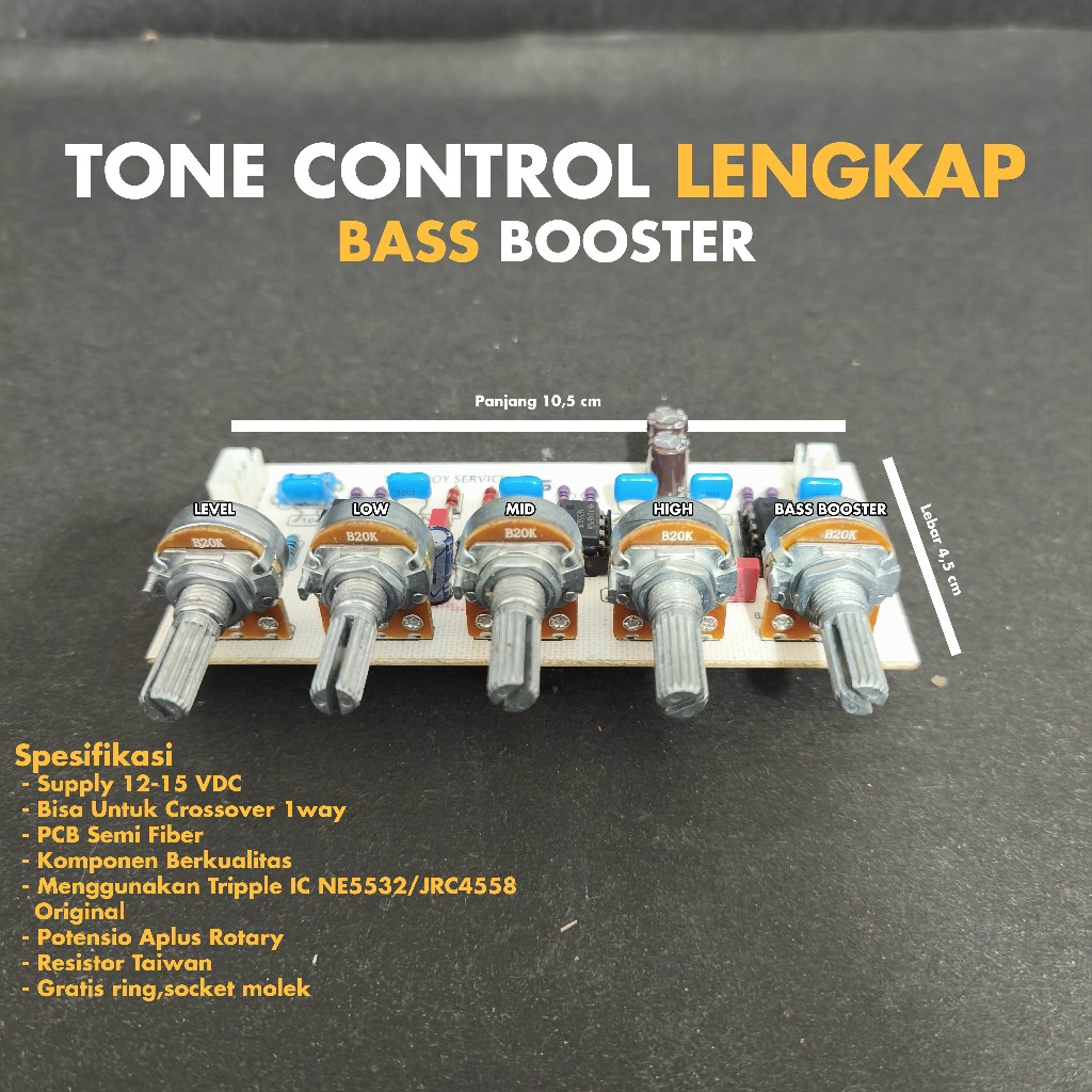 Jual Cross Over Aktif Lengkap Bass Booster / Tone Control Aktif Lengkap ...