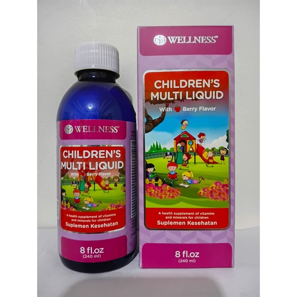 Jual WELLNESS CHILDREN MULTI LIQUID MULTIVITAMIN ANAK - 240 ML | Shopee ...