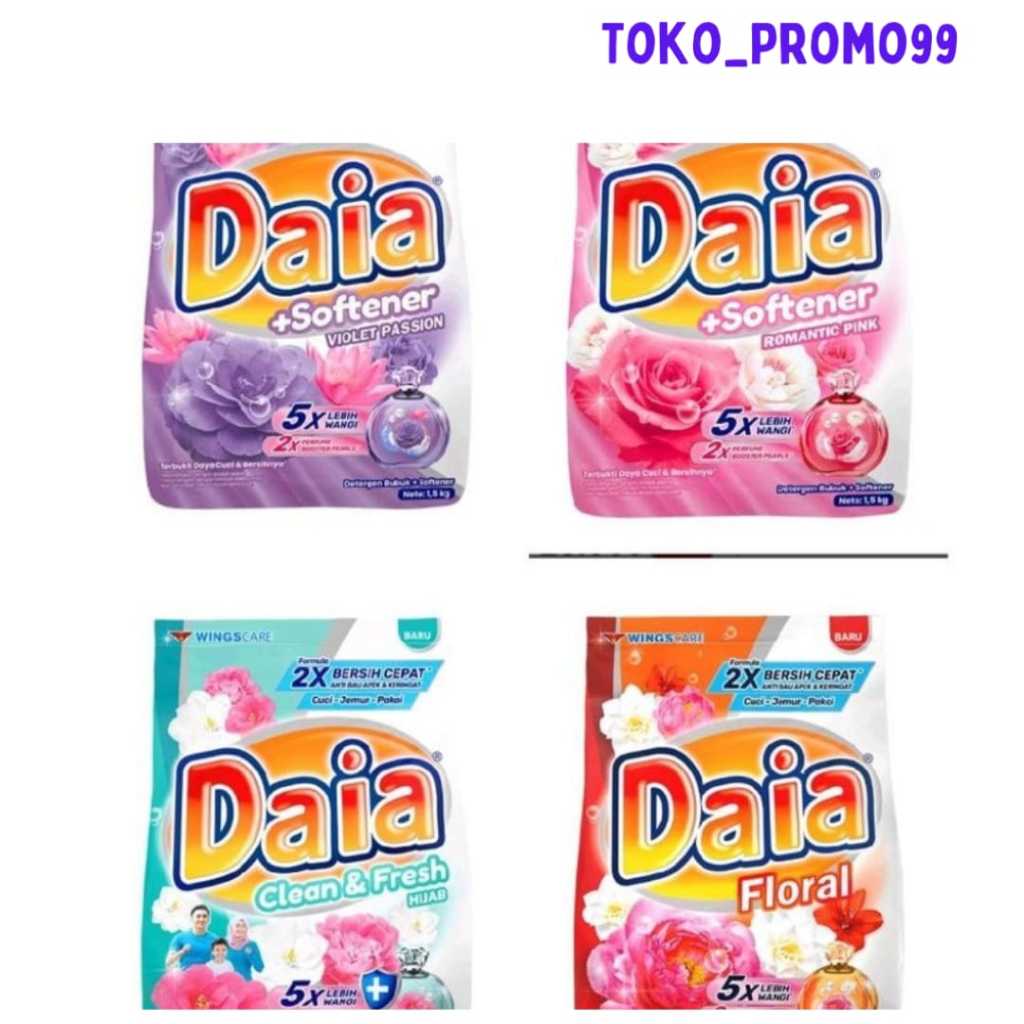 Jual Detergent Daia 1,6 / 1,5 kg Detergent bubuk | Shopee Indonesia