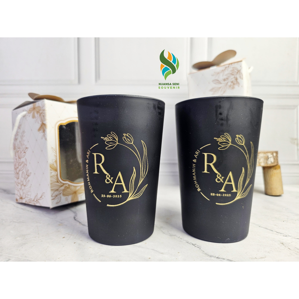Jual Souvenir Tumbler Minum Gelas H10V Cangkir Kopi Mug Teh Kaca Doff ...