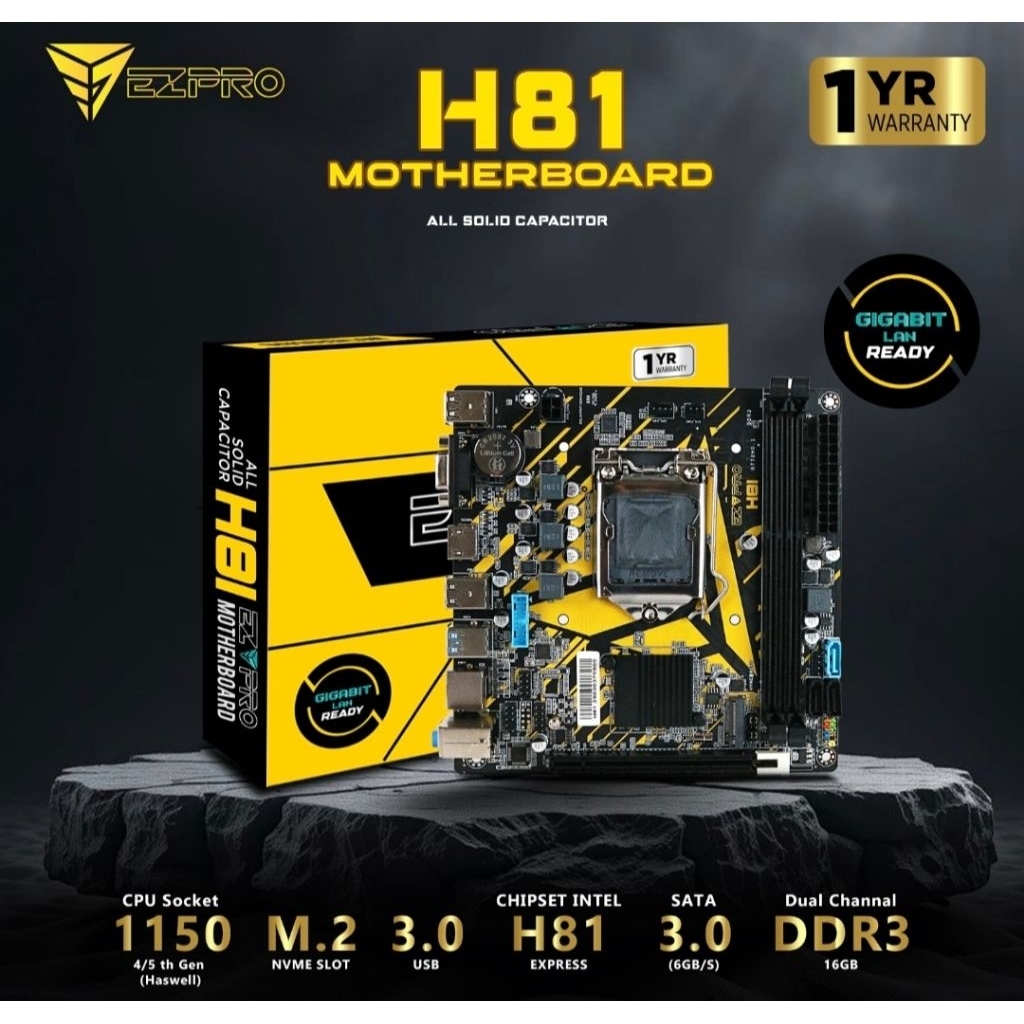Jual Motherboard EZPRO H81 USB 3.0 LGA 1150 NVME Slot | Shopee Indonesia