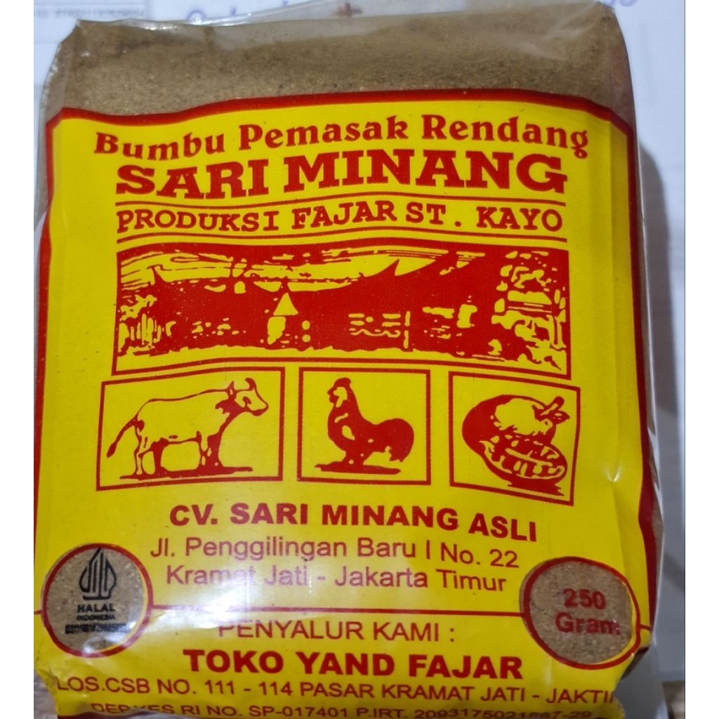 Jual Bumbu RENDANG SARI MINANG 250g | Shopee Indonesia