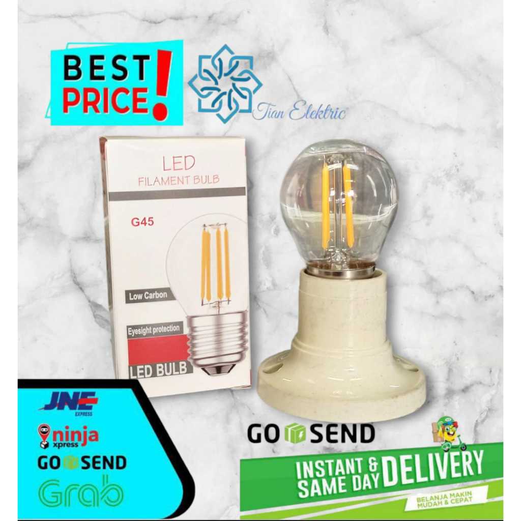 Jual Lampu LED Filament Bulb 4 Watt Kaca Bening | Shopee Indonesia