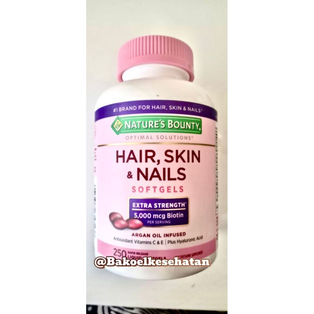 Jual Nature's bounty Hair, Skin & Nail 5000 mgc (ORIGINAL USA) | Shopee ...