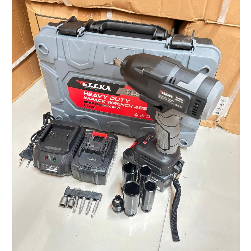 Jual RAJA IMPACT WRENCH CORDLESS 2 BATERAI 88V 600NM GERMAN TECHNOLOGY ...