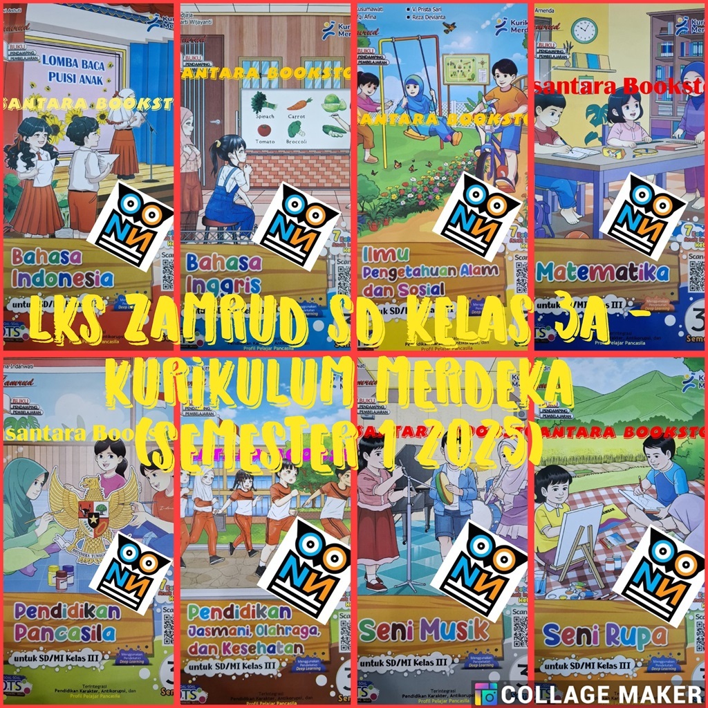 Jual LKS ZAMRUD SD Kelas 3A - Kurikulum Merdeka (Semester 1 Tahun 2025 ...