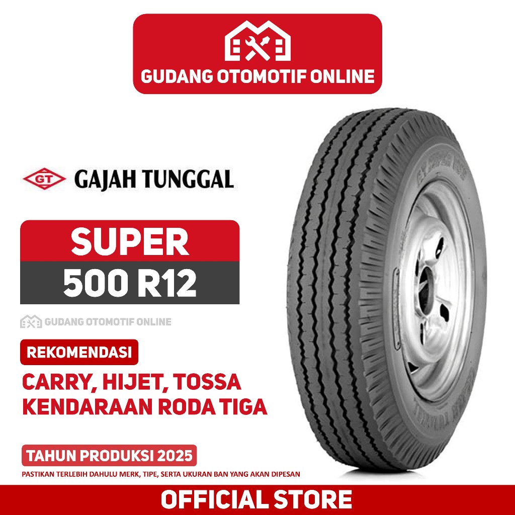 Jual Ban Gajah Tunggal GT Super 500 R12 Ban Tossa Viar Roda Tiga Carry ...