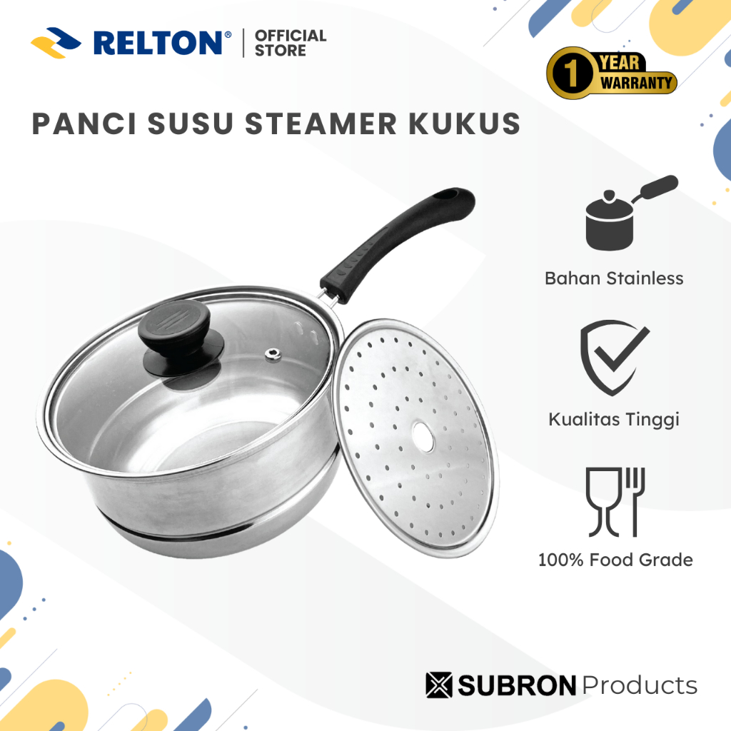 Jual SUBRON Panci Susu Milk Pot Steamer Kukus 18cm 20cm Stainless ...