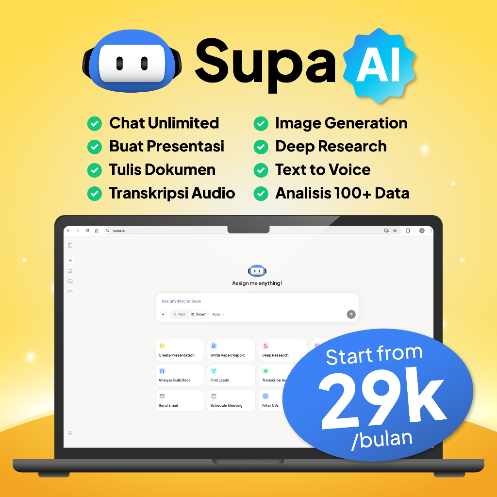 Jual [Official] Voucher Supa AI (Super AI) 1 Bulan – Unlimited ChatGPT ...