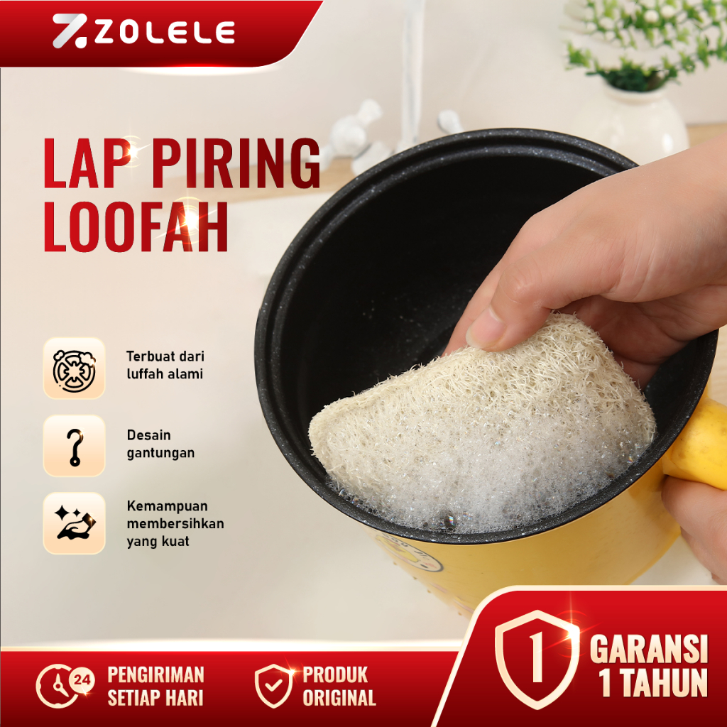 Jual ZOLELE Sabut Cuci Piring Spons Loofah Sponge Jaring Oyong Gambas ...
