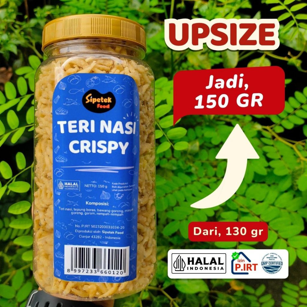 Jual Teri Crispy Original Asin Gurih Kemasan Toples 150gr Sipetek Food ...