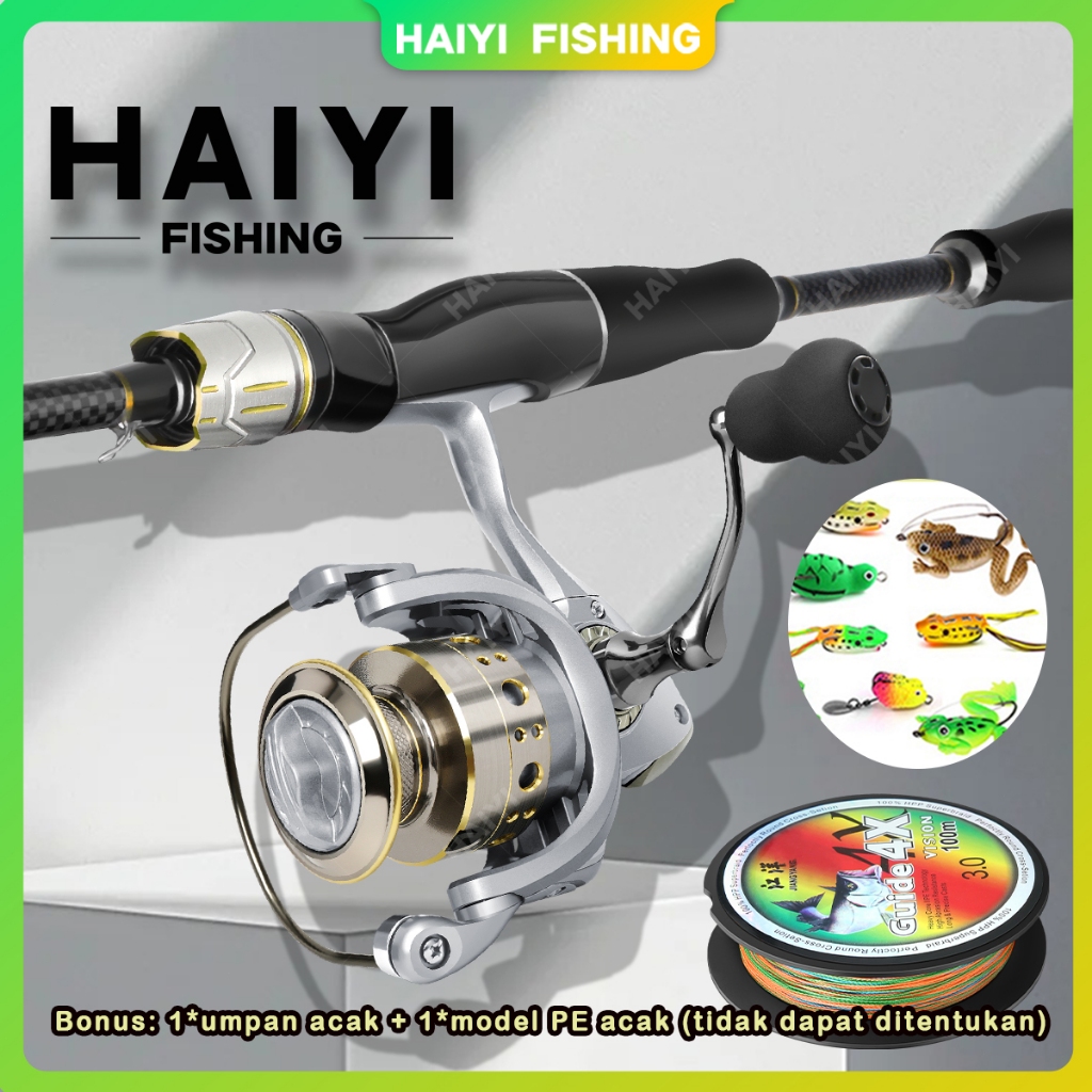 Jual HAIYI FISHING Spinning Fishing Rod 1.65M/1.8M/2.1M Joran Pancing 5 ...
