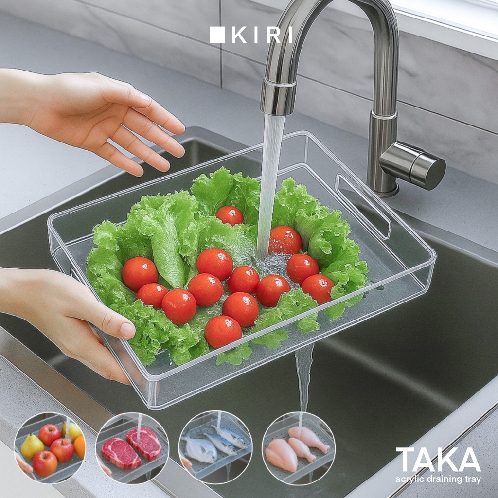 Jual Wadah Tempat Peniris Cuci Buah Sayur Daging Ikan Beras Draining ...