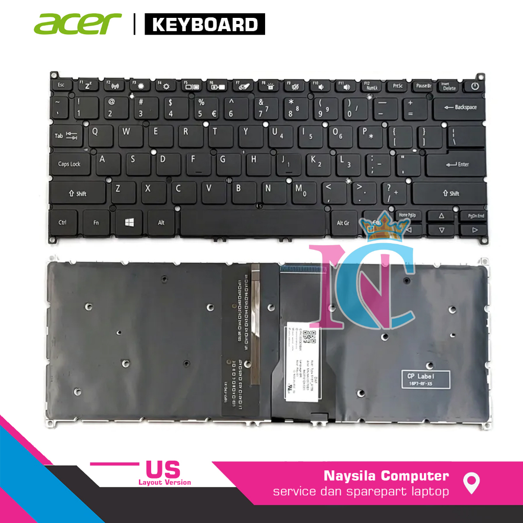 Jual BACKLIT Keyboard Acer Aspire 5 A514-52 A514-53 A514-54 N19H2, Acer ...