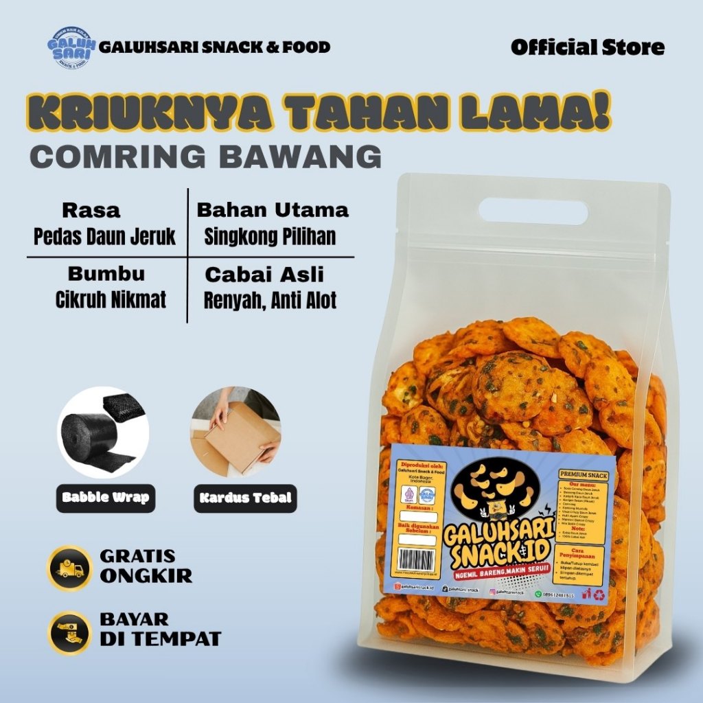Jual Galuhsari - Comring Daun Bawang Rasa Pedas Gurih Daun Jeruk Renyah ...