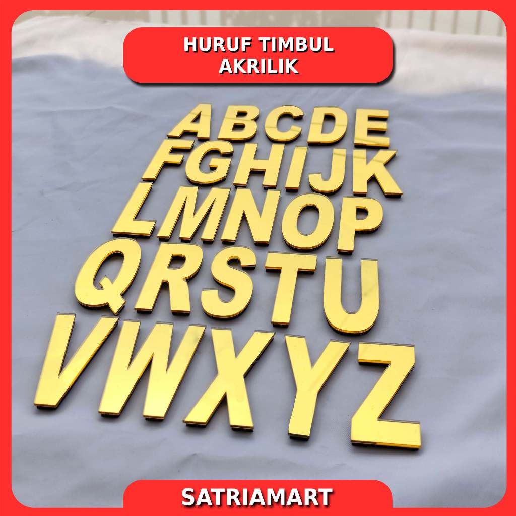 Jual Huruf Timbul Akrilik Custom Nama Tulisan Satuan Acrylic Mirror ...