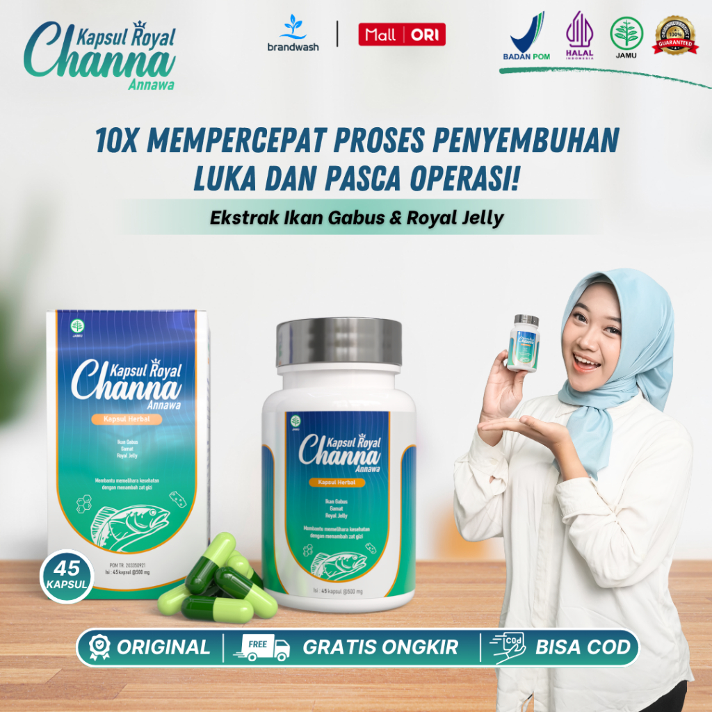 Jual Kapsul Royal Channa Annawa Herbal Kapsul Ekstrak Ikan Gabus Obat ...