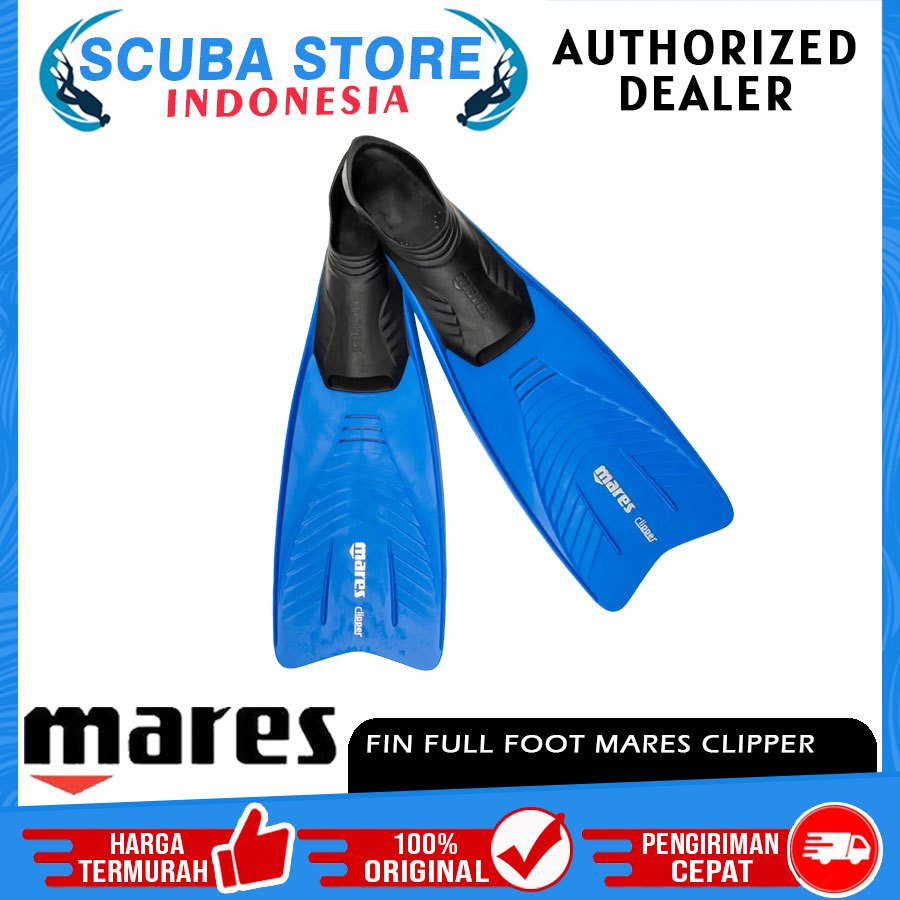 Jual Fin Full foot Mares Clipper Fins Sepatu Kaki Katak Selam B-Fins Scuba Diving Swim Swimming ...