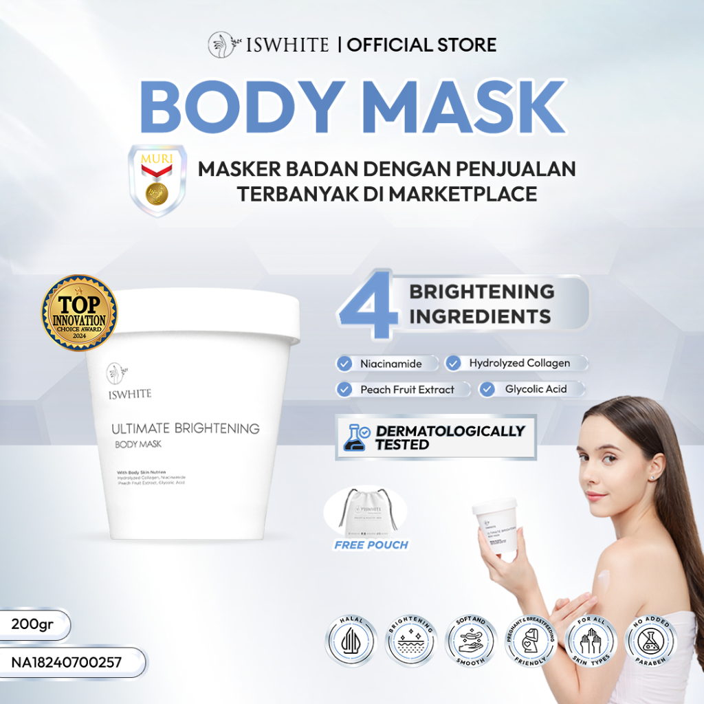 Jual ISWHITE Masker Pemutih Badan Terbaik No 1 - Bleaching Badan | Home ...