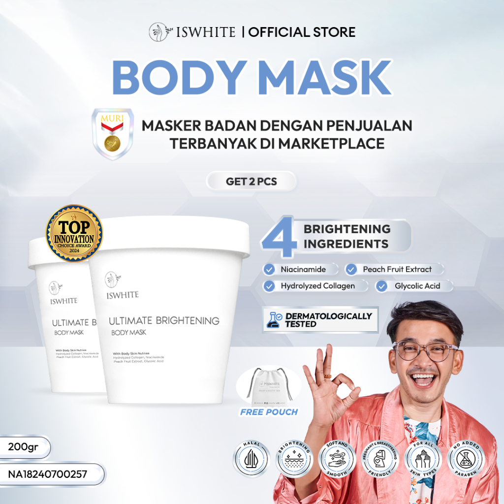 Jual ISWHITE x RUBEN ONSU [GET 2 PCS BODY MASK] ISWHITE Perfect ...