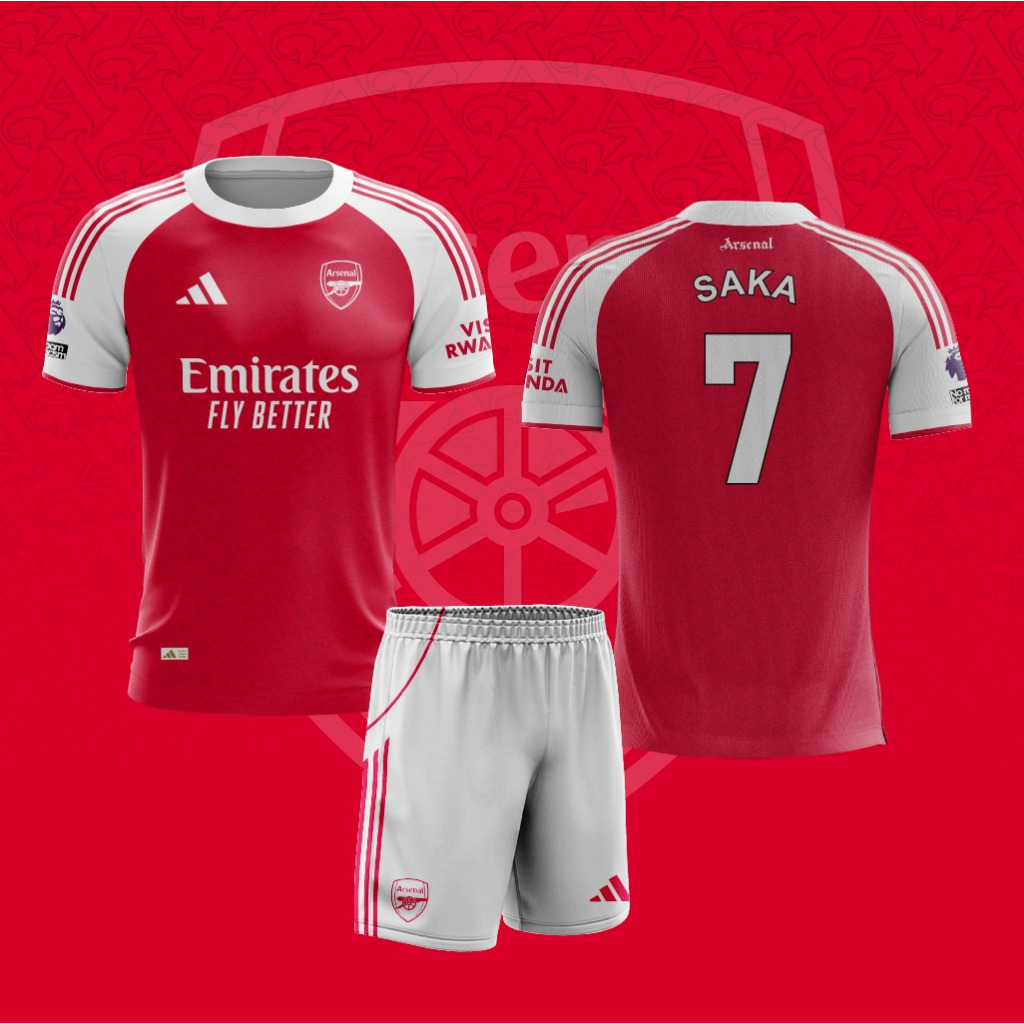 Jual JERSEY BOLA ANAK ARSENAL SAKA (BISA REQUEST NAMA DAN NOMOR ...
