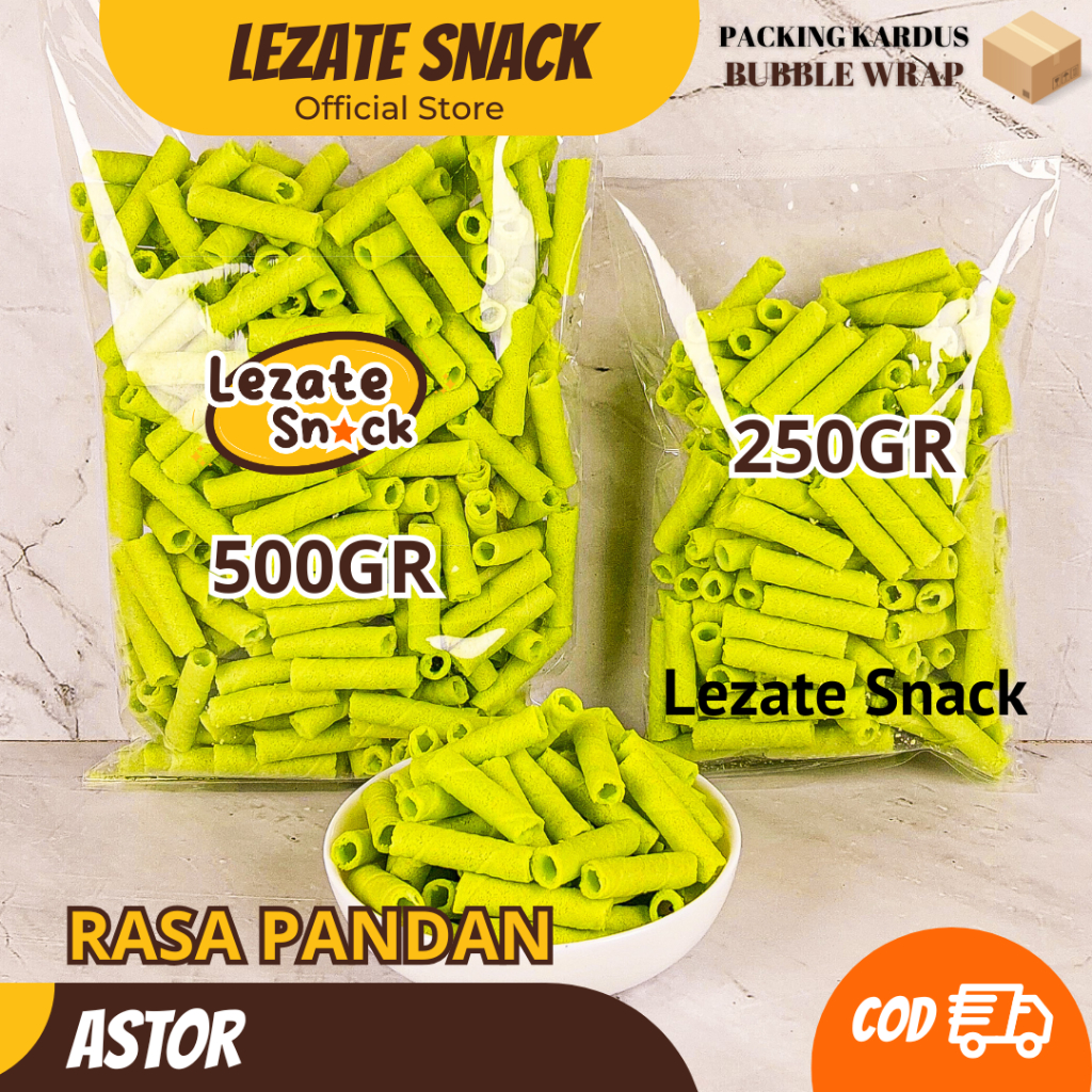 Jual Astor Mini Pandan 500gr Kiloan Murah Enak Manis Renyah / Wafer ...