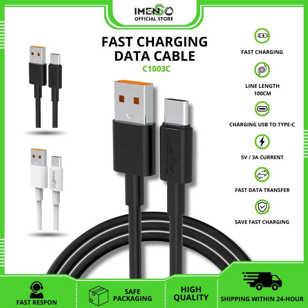 Jual IMENSO Kabel Data Type C Fast Charging Cable USB-type C Bergaransi ...