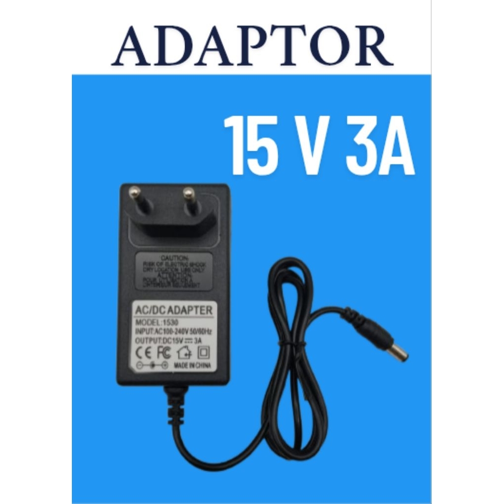 Jual [ COD ] adaptor 15V 3A 45w 15 volt 3 ampere charger power supply ...