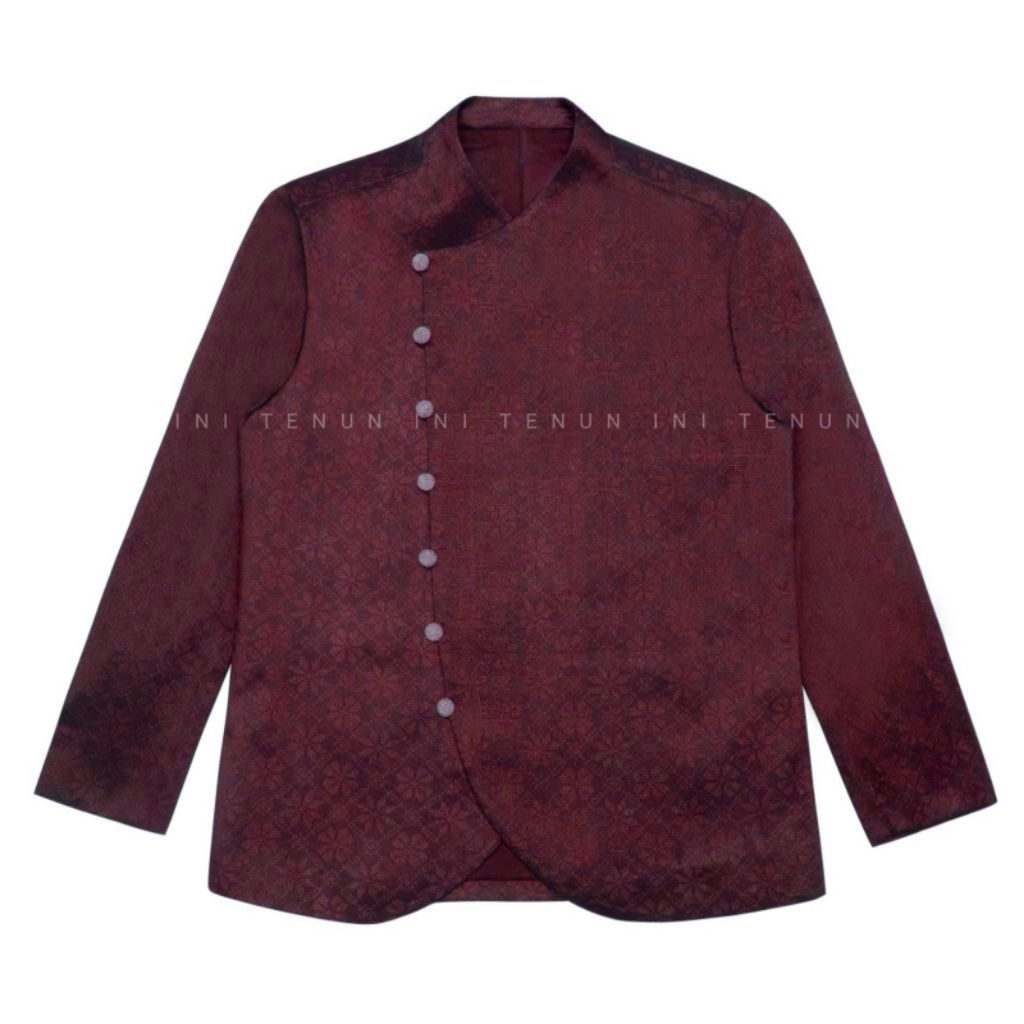 Jual KEMEJA TENUN SONGKET BARON PREMIUM PANJANG MODEL BESCAP INI TENUN ...
