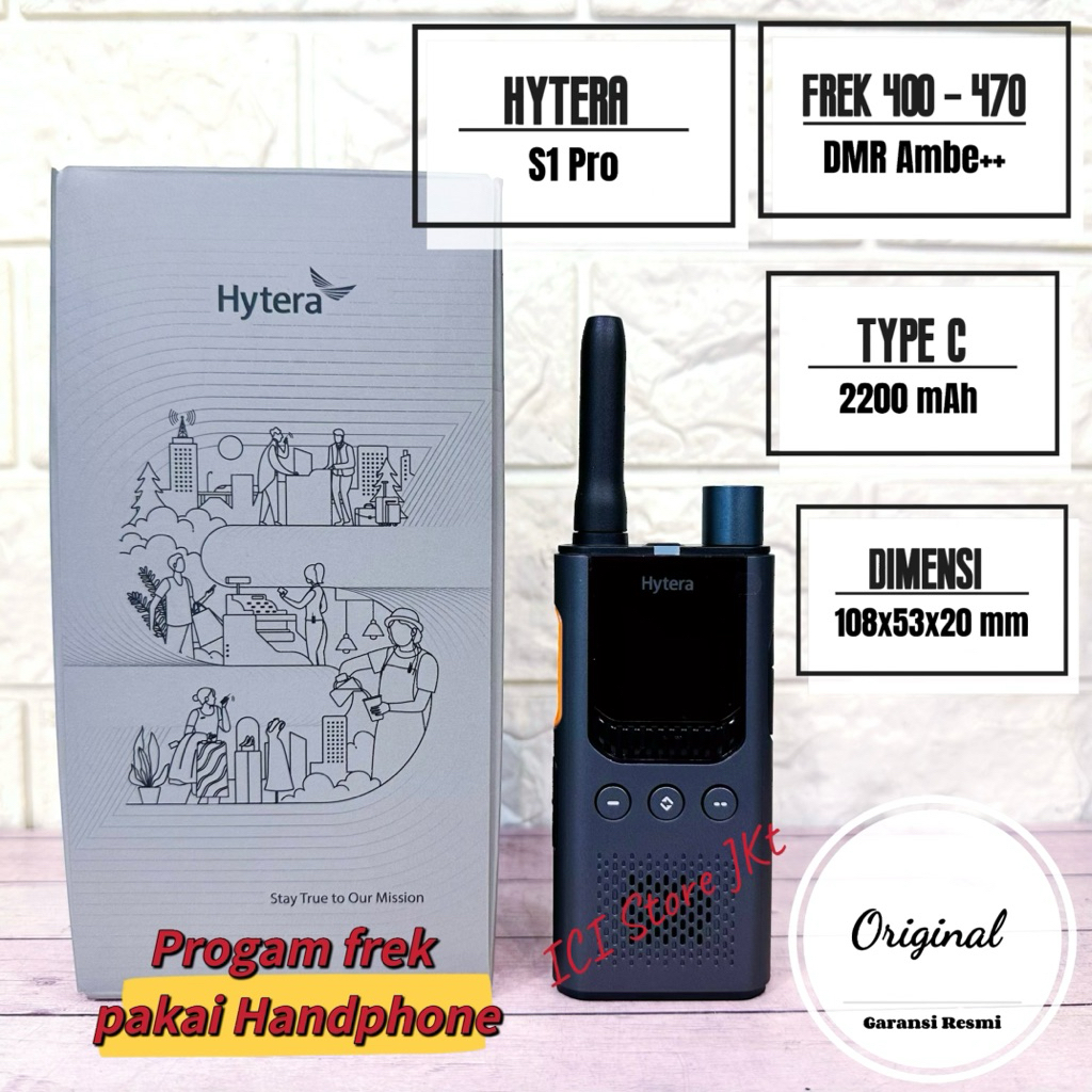 Jual Hytera S1 Pro HT UHF 400 Digital DMR AMBE++ Type C Ori Garansi HYT ...