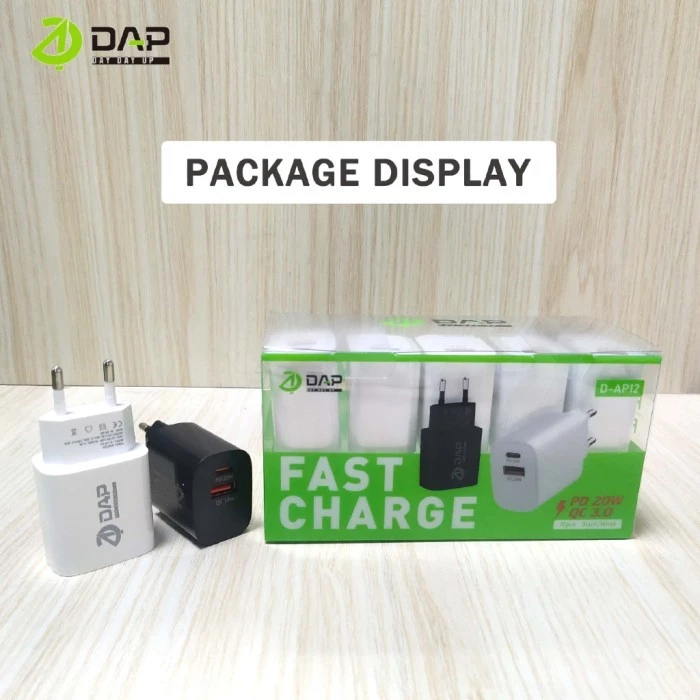 Jual Kepala Charger DAP D-AP12 2 Port USB + C Original Batok DAP D-AP12 ...
