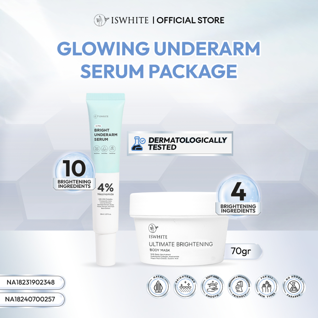 Jual ISWHITE Iswhite Glowing Underarm Serum Package With Ultimate ...