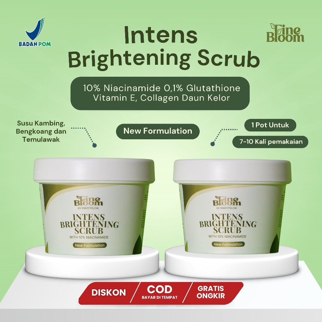 Jual Paket Bundling 2 pcs Finebloom Brightening Scrub 10% Niacinamide ...