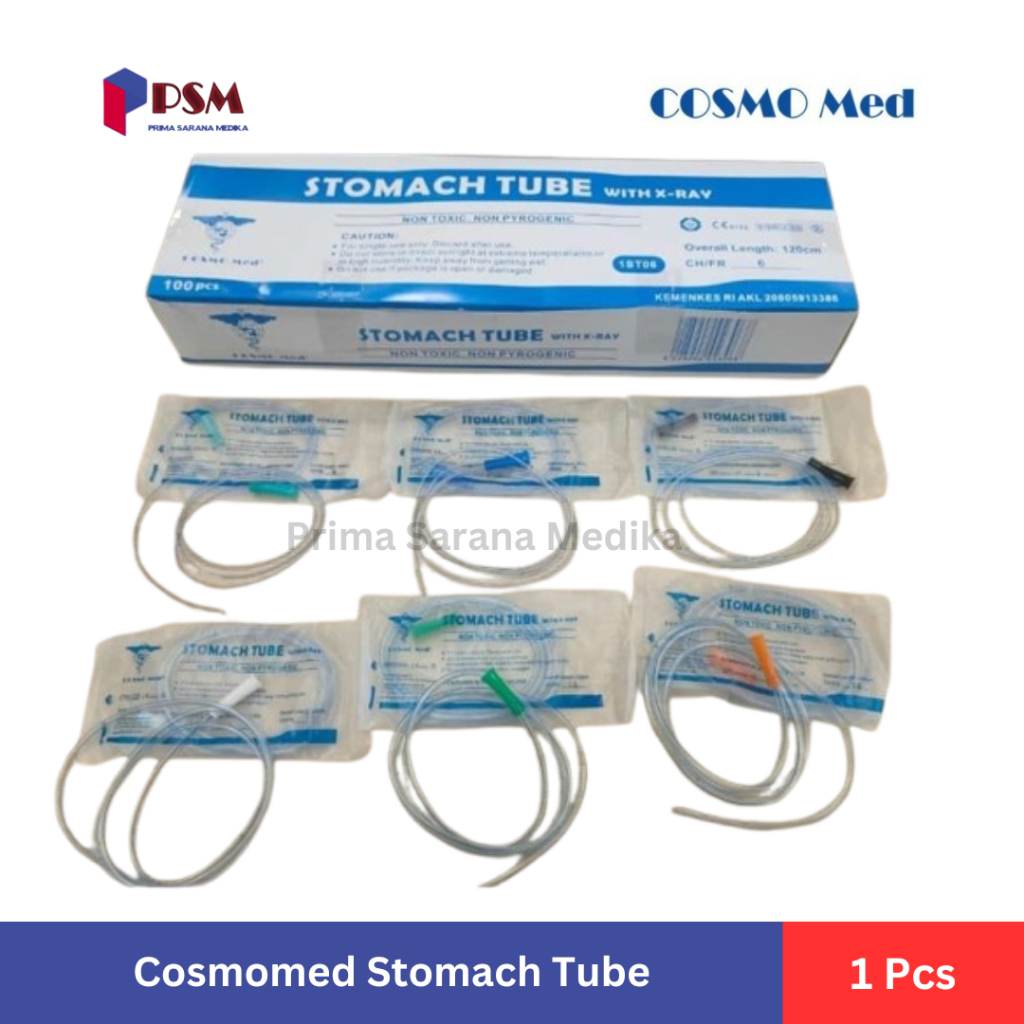 Jual Cosmomed Stomach Tube NGT Selang Sonde 6,8,10,12,14,16 Fr 120cm ...