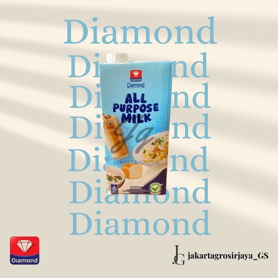 Jual Diamond All Purpose Milk UHT 1000mL l Susu UHT Rasa Full Cream ...