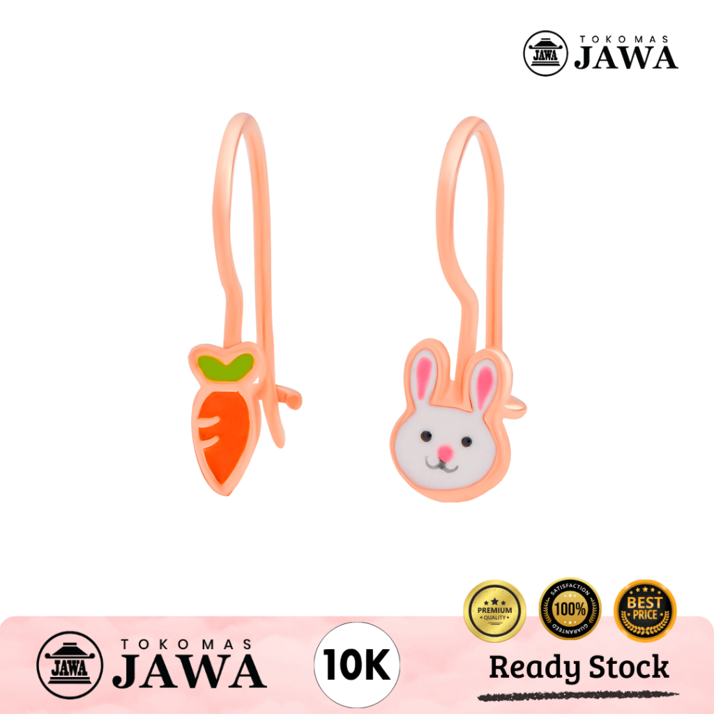 Jual Anting Emas Rabbit Carrot Kadar 10 Karat Toko Mas Jawa | Shopee ...