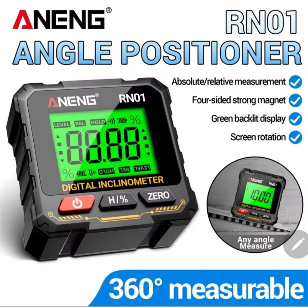 Jual inclinometer digital alat ukur sudut slope derajat kemiringan ...