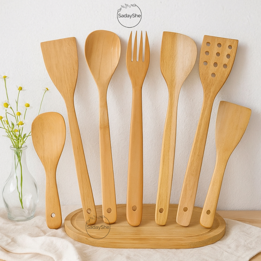 Jual SPATULA KAYU MAHONI SUTIL SODET CENTONG EROS GARPU ALAT MASAK ...