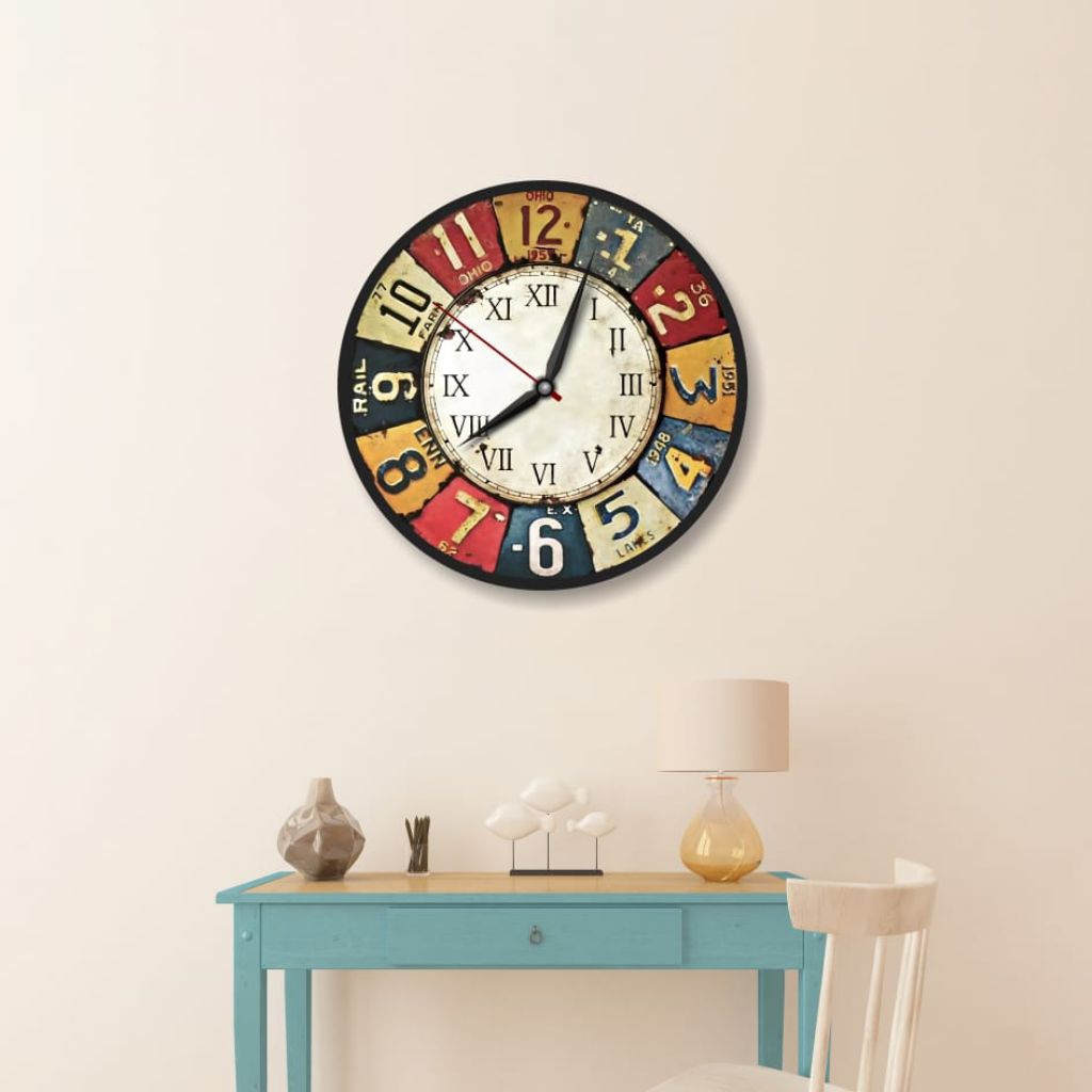 Jual AL131-Jam dinding Bulat VINTAGE RETRO UNIK diameter 30 klasik ...