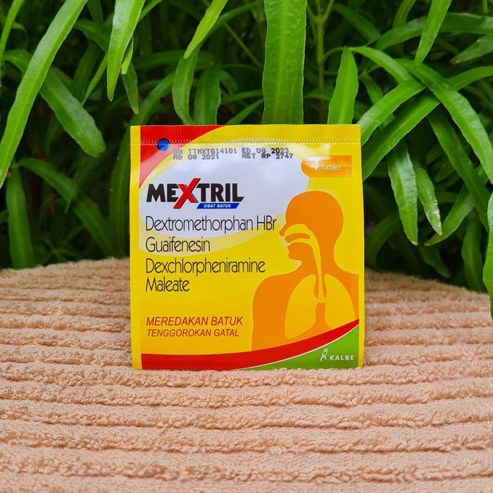Jual MEXTRIL Obat Batuk Gatal Tenggorokan Strip 4 Tablet | Shopee Indonesia