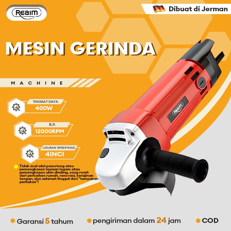 Jual Reaim Mesin Gerinda Tangan 4 inch 12.000 Rpm Kualitas Tinggi ...